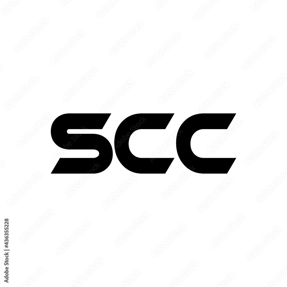 SCC letter logo design with white background in illustrator, vector ...