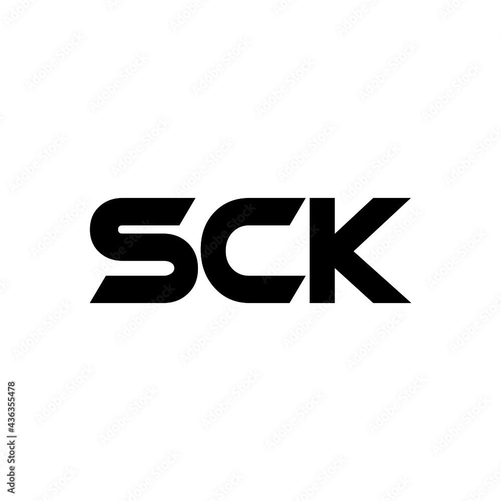 SCK letter logo design with white background in illustrator, vector ...