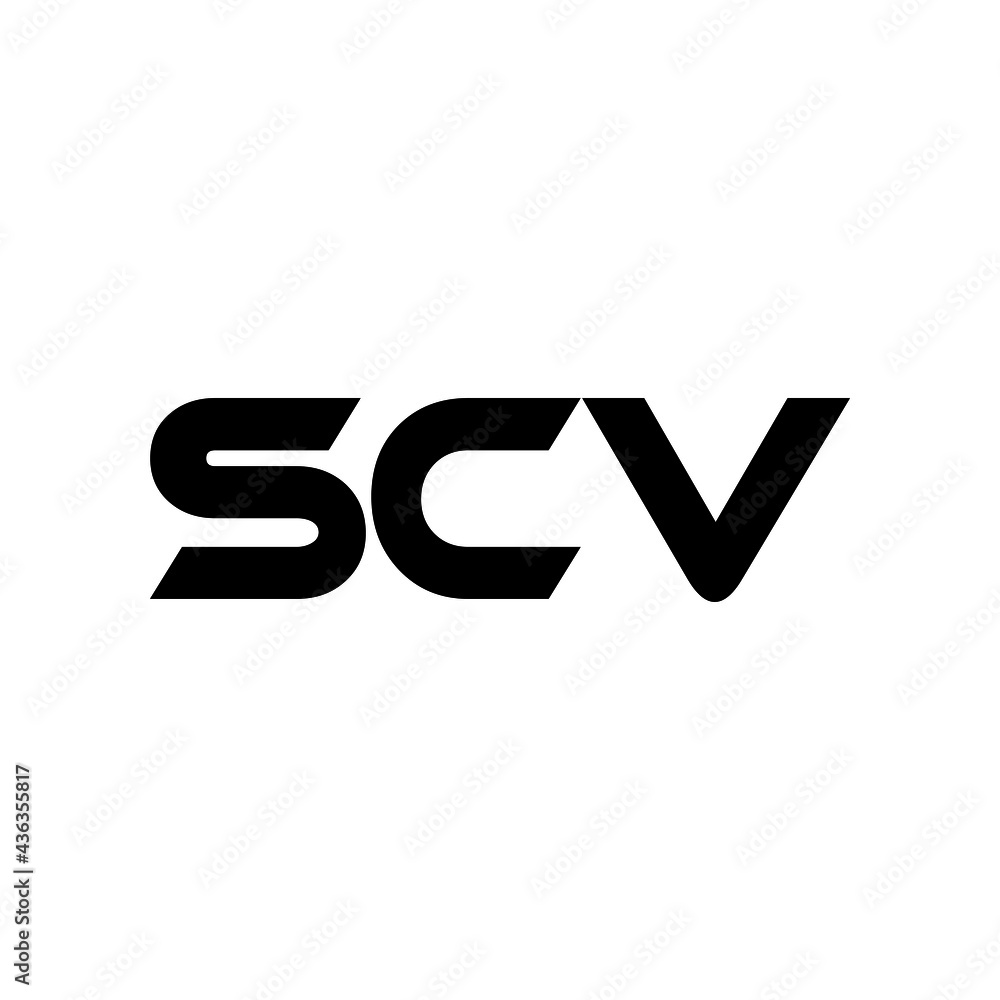 SCV letter logo design with white background in illustrator, vector ...