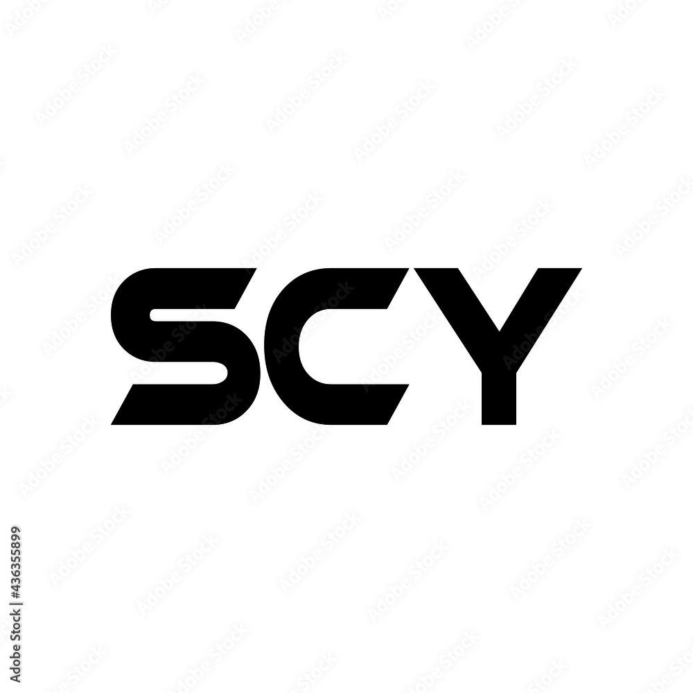 SCY letter logo design with white background in illustrator, vector ...