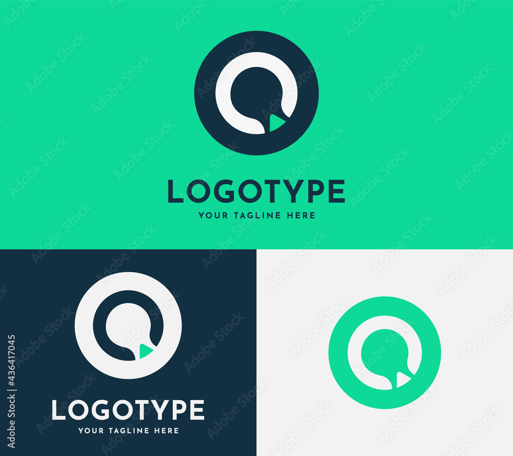 Letter Q initial logo design template. Creative and modern monogram ...