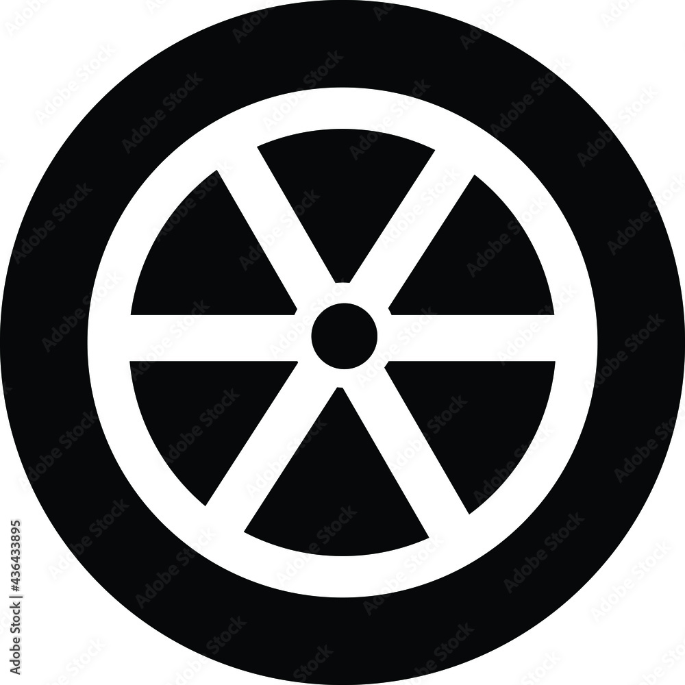 car wheel icon Stock Vector | Adobe Stock
