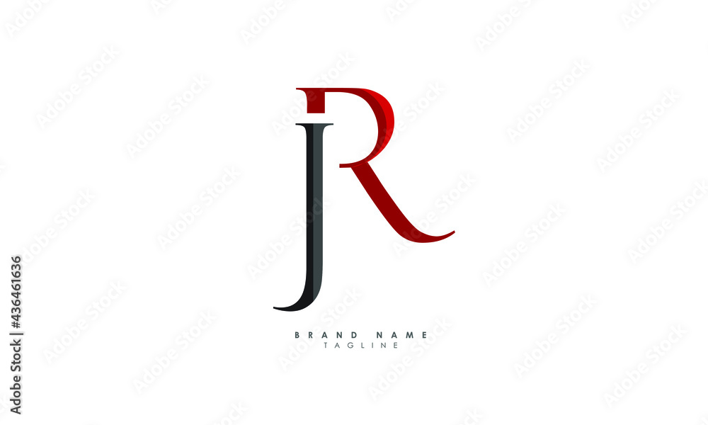 Alphabet letters Initials Monogram logo JR,RJ, J and R Stock Vector ...