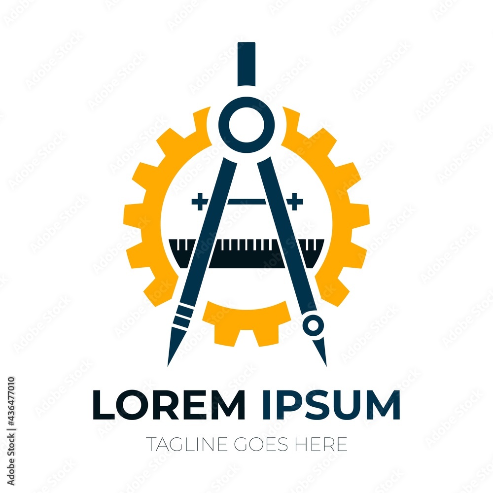 Logo descriptive geometry, engeneering graphics and mechanical drawing ...