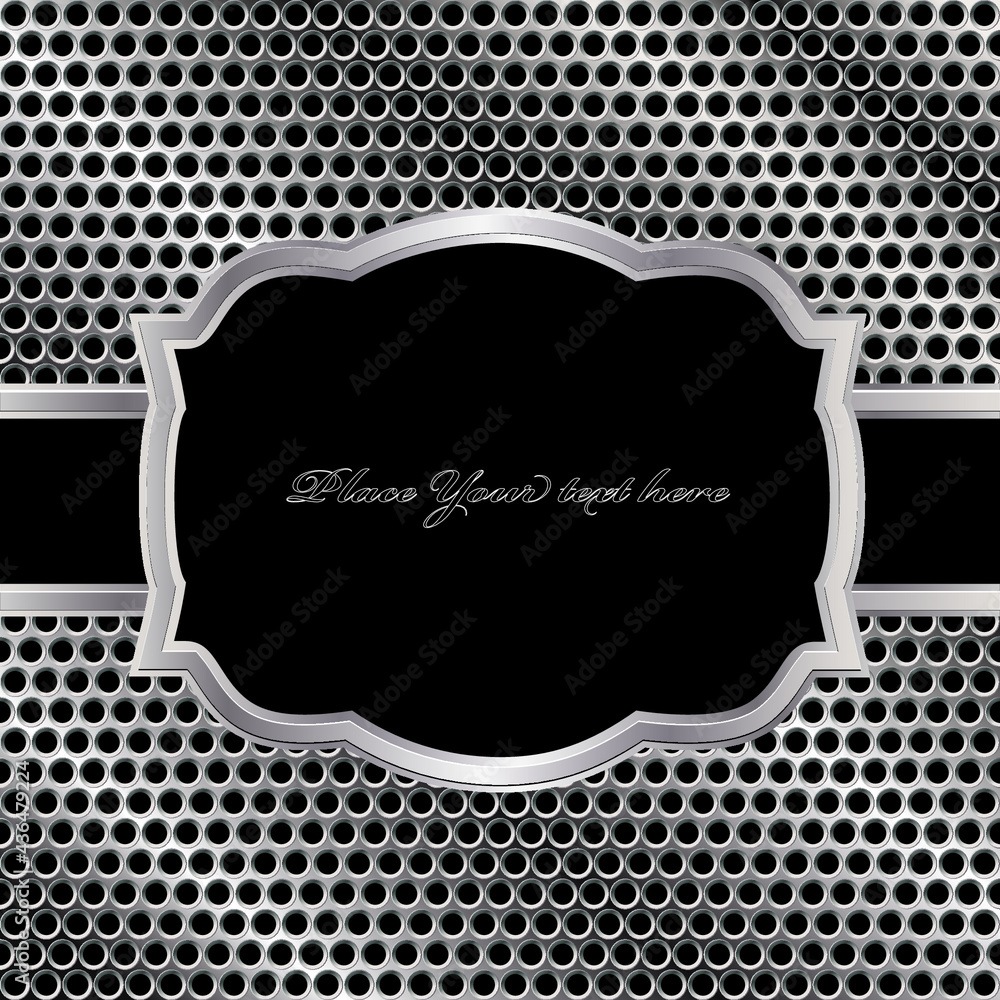 Metal grid vector illustration. Metallic mesh texture background with ...