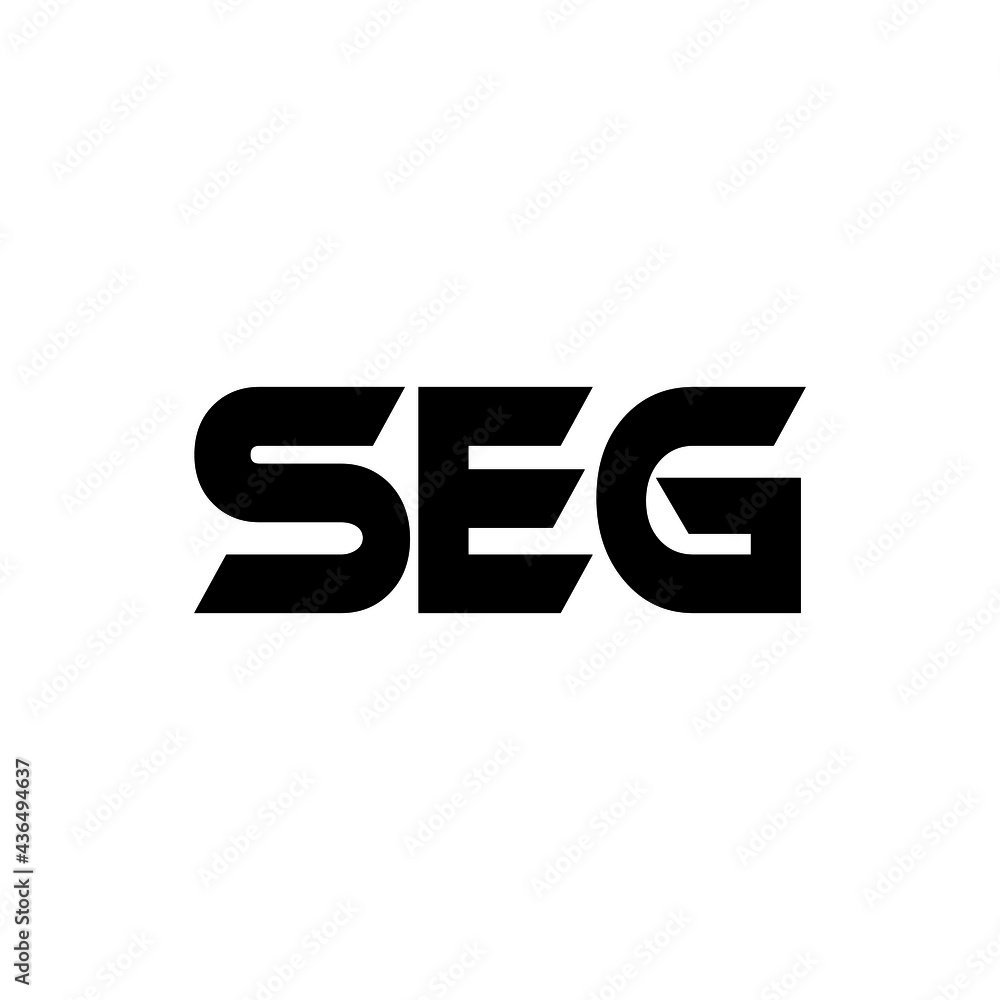 Vecteur Stock SEG letter logo design with white background in ...
