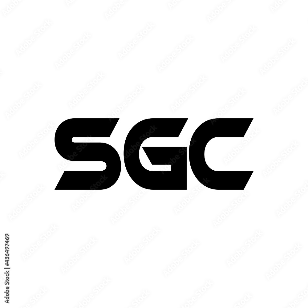 SGC letter logo design with white background in illustrator, vector ...