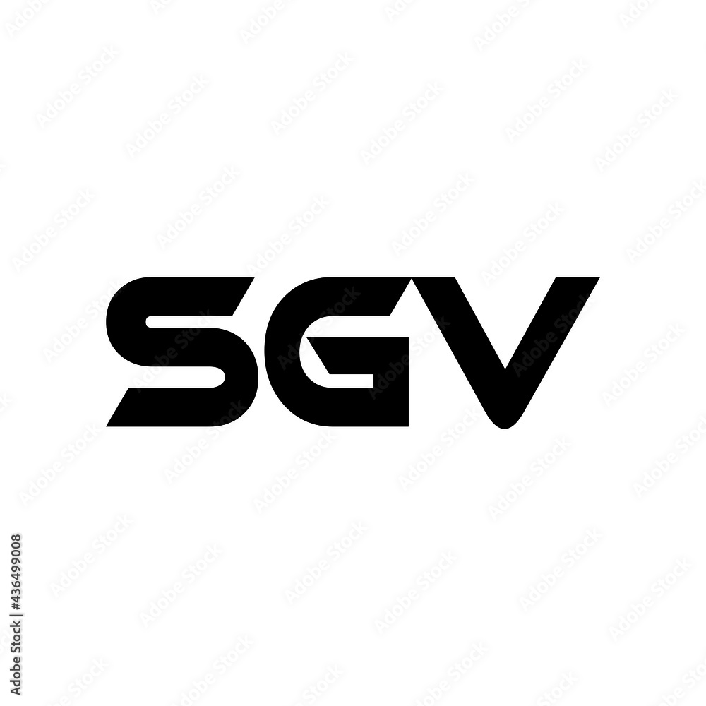 SGV letter logo design with white background in illustrator, vector ...