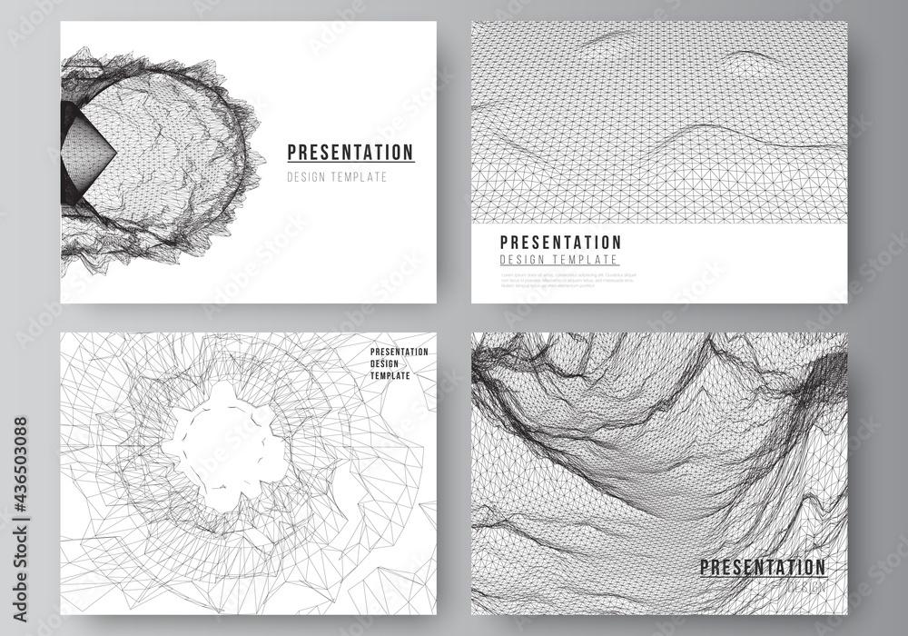 Vector layout of presentation slides design business templates ...