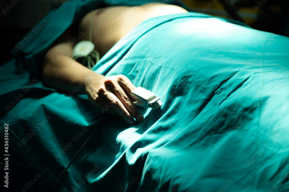 patient's hand, medical health care treatment in hospital and hope ...