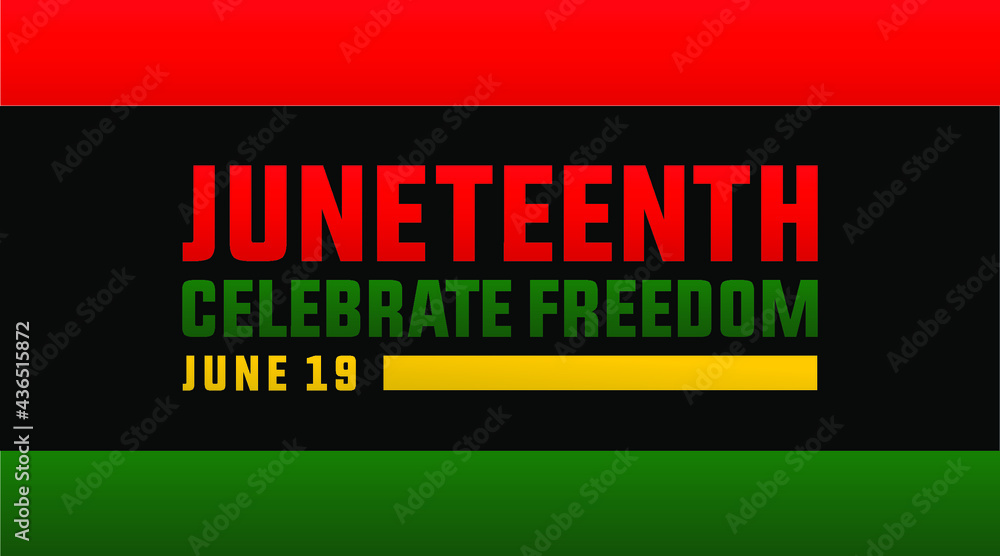 Juneteenth celebrate freedom day June 19 modern creative banner, sign ...