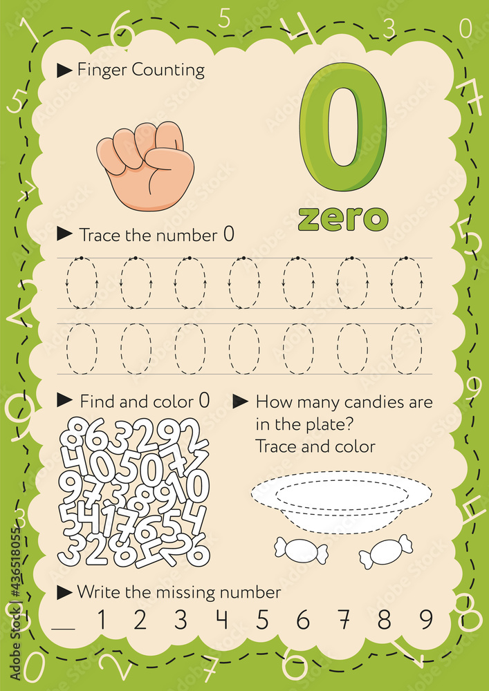 Worksheets for learning numbers. Learning and activity for kids. Number ...