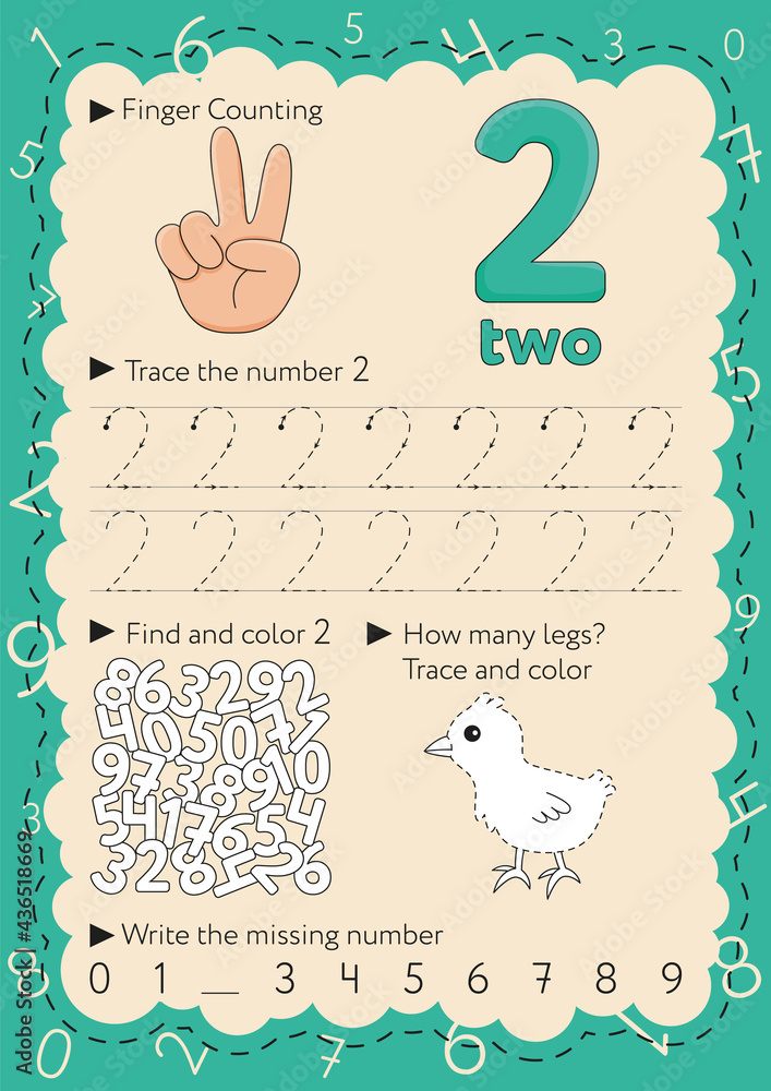 Worksheets for learning numbers. Learning and activity for kids. Number ...