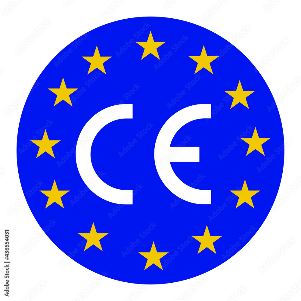 Europe CE mark symbol vector illustration isolated on white background ...