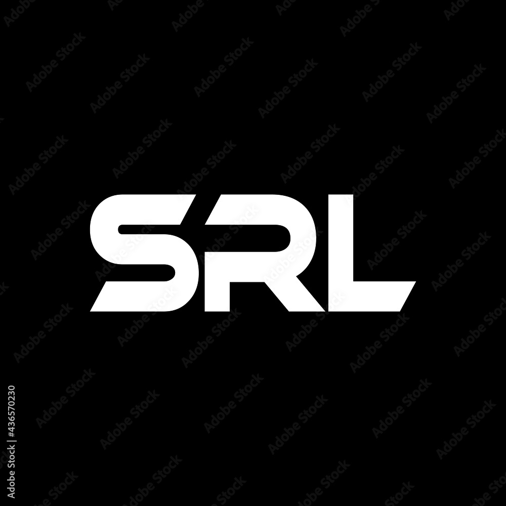 SRL letter logo design with black background in illustrator, vector ...
