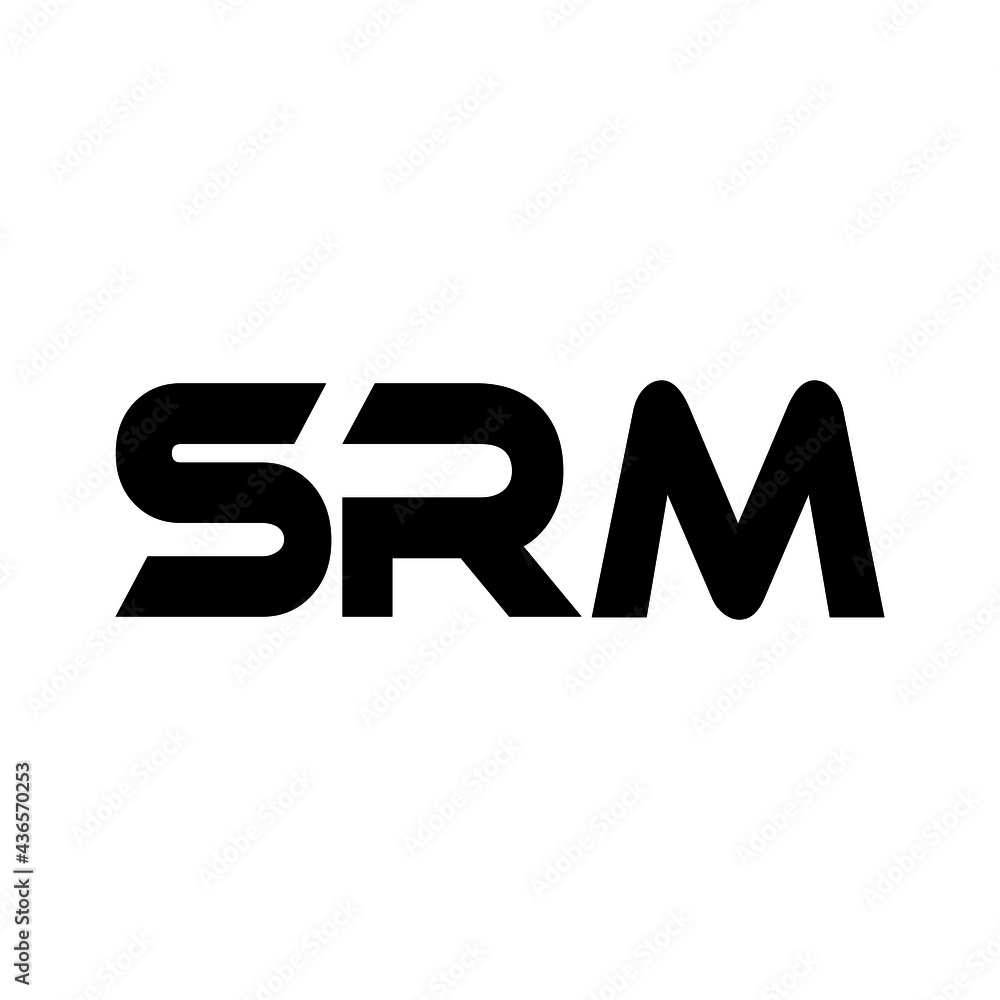 SRM letter logo design with white background in illustrator, vector ...