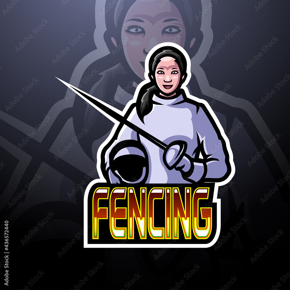 Fencer esport logo mascot design Stock Vector | Adobe Stock