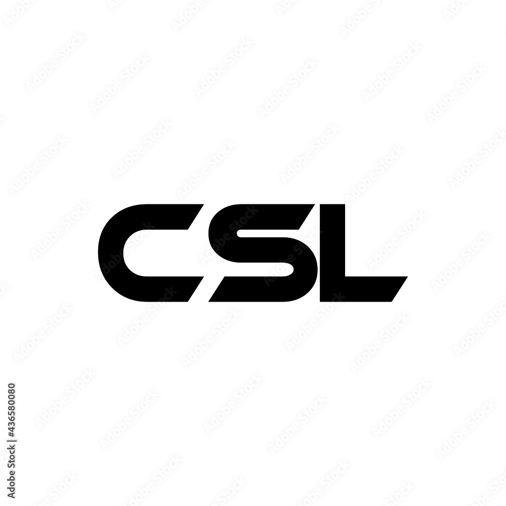 CSL letter logo design with white background in illustrator, vector ...