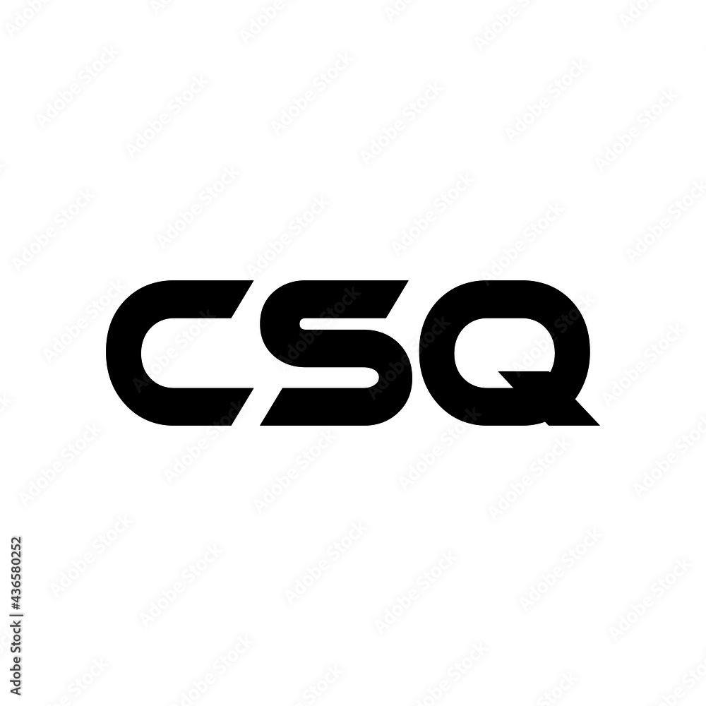 Vetor do Stock: CSQ letter logo design with white background in ...