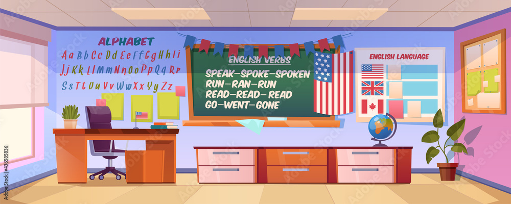 English Classroom Cartoon