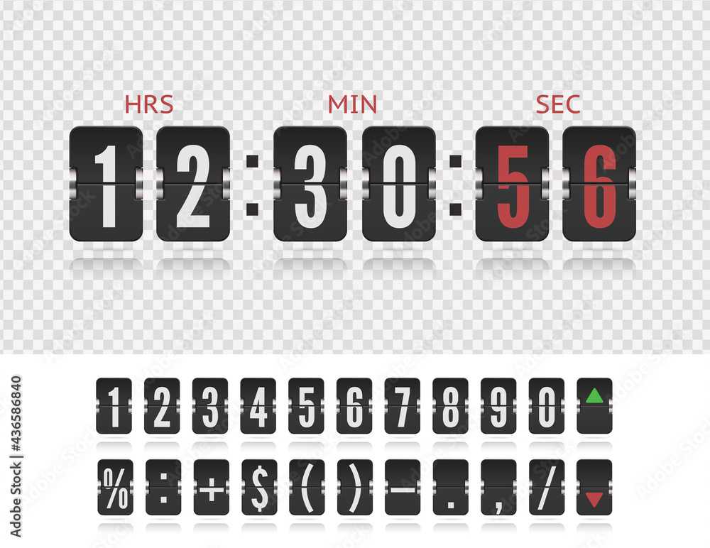 Floating scoreboard number and symbol font. Coming soon web page design ...