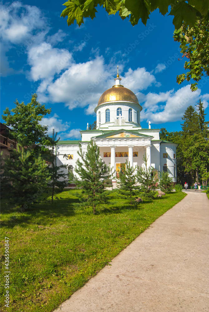 The city of Pechora. Russia. Cathedral of St. Michael the Archangel in ...