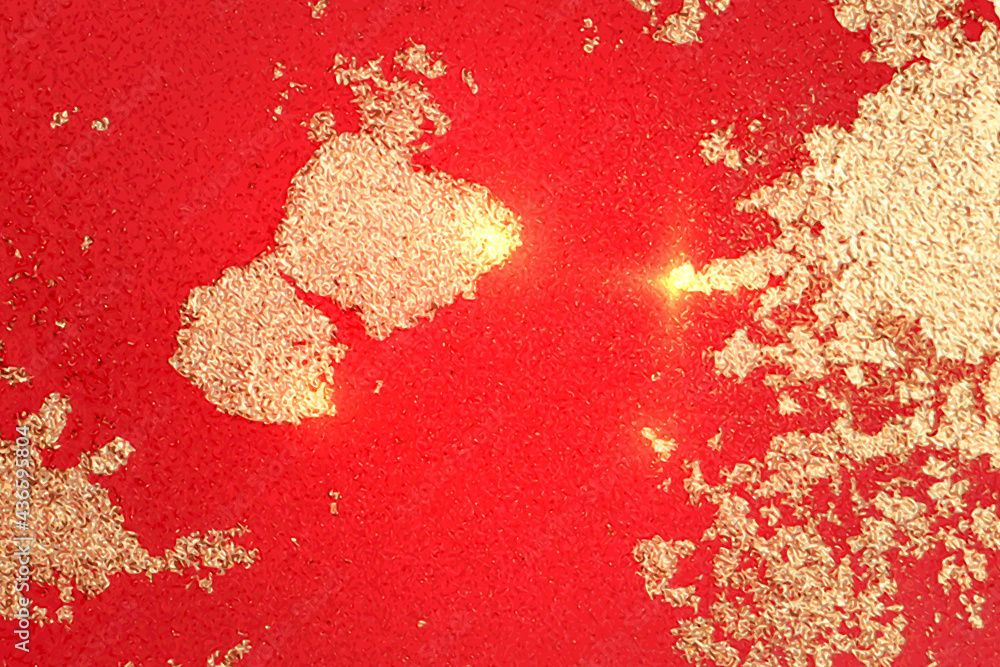 Gold, and ruby red abstract alcohol ink marble texture. Vector shining ...