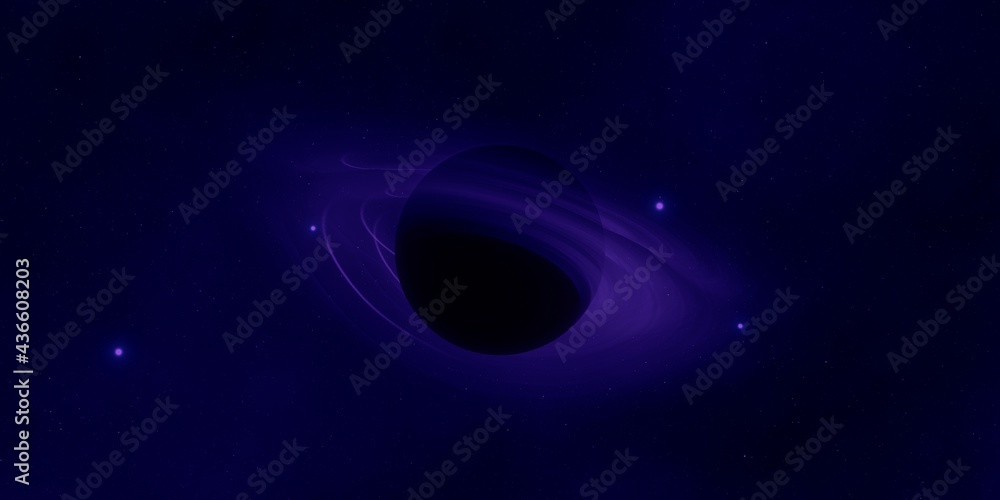 Cold nebula. Dark night sky. Dark interstellar space. 2d illustration ...