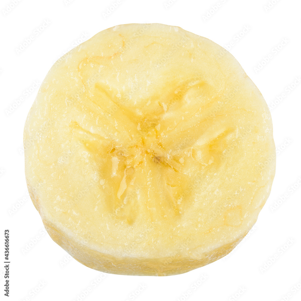 Banana slice isolated. Banana slice on white background. With clipping ...