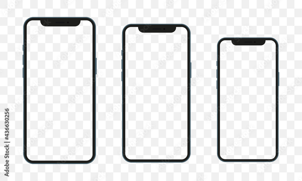 Newly released iphone 12, mini and pro mockup set Stock Vector | Adobe ...