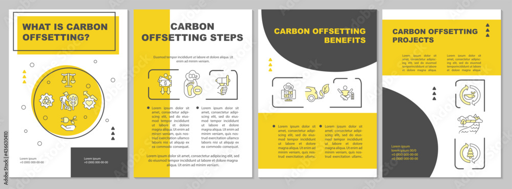 Carbon offsetting meaning brochure template. Environmental projects ...