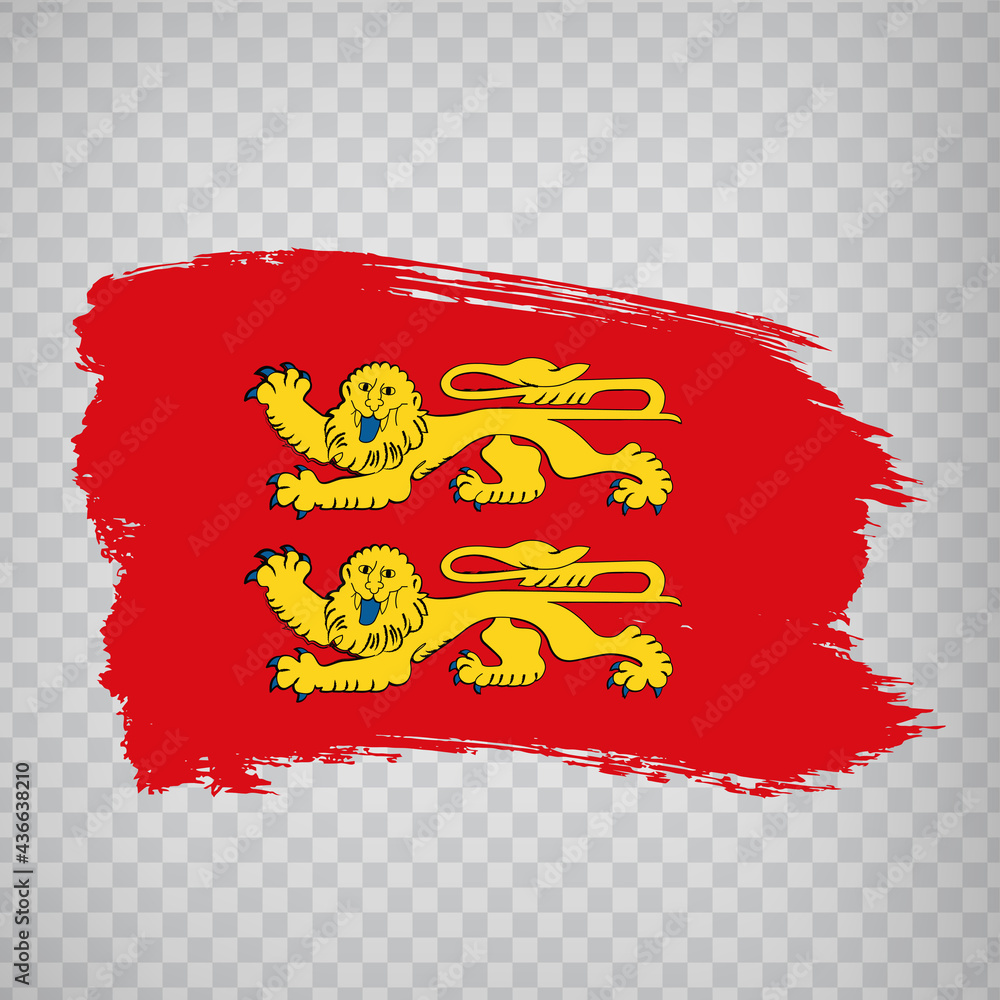 Flag of Normandy brush strokes. Flag Region Normandy of France on ...