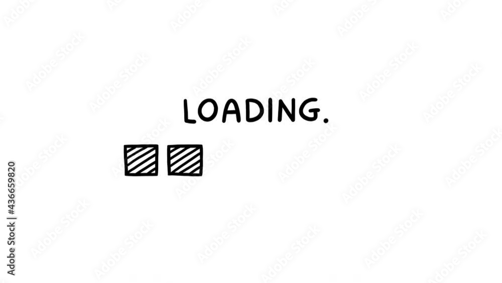 Loading bar doodle, hand drawn animated blocks background Stock 비디오 ...