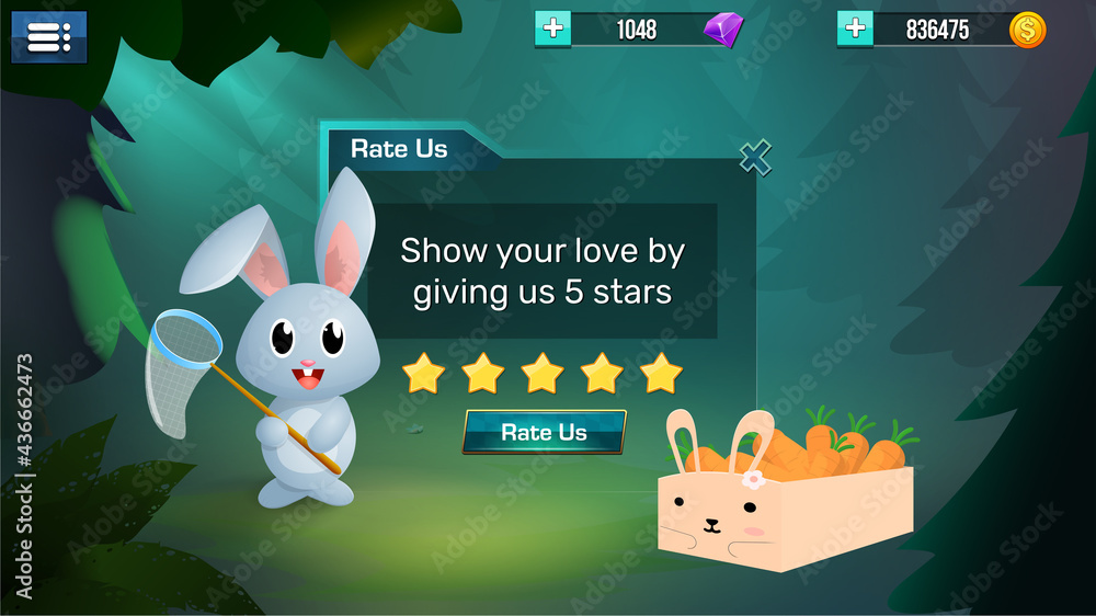 Casual kids game screens. Game assets , beautiful background ,game ...