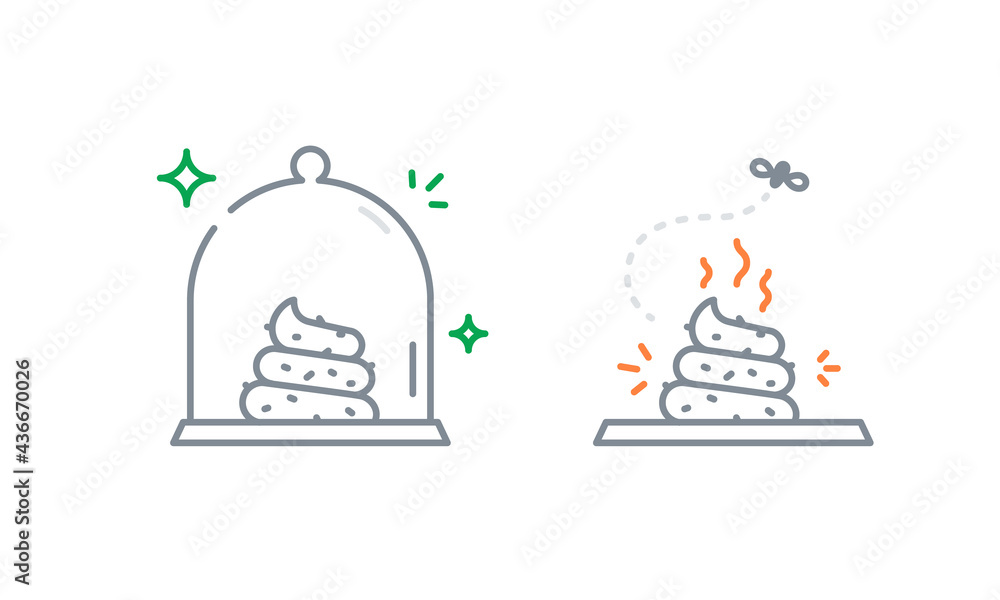 Icons of poop and shit under the hood. The feces do not smell, thanks ...