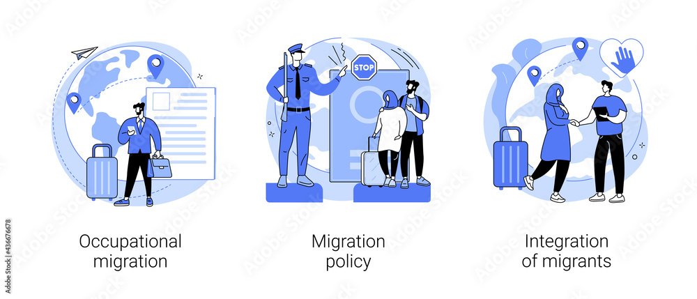 Movement of people abstract concept vector illustrations. Stock Vector ...