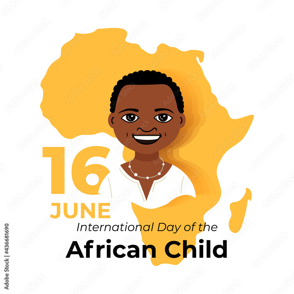 International Day of the African Child. The face of an African boy on ...