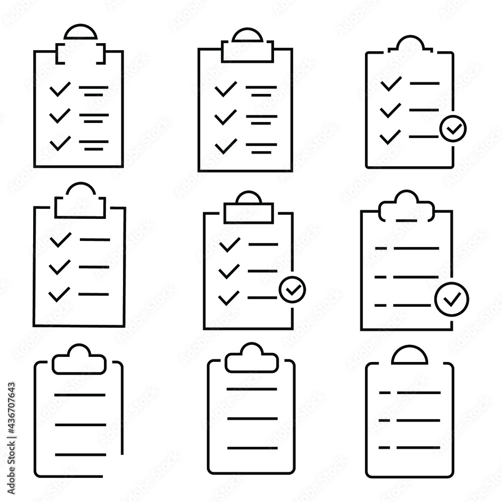 Check list icon. symbol set symbol vector elements for infographic web ...