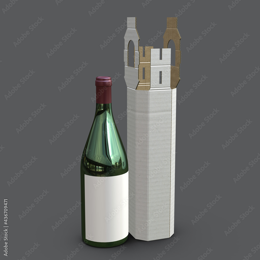 3D rendering - High resolution image Octagonal exclusive wine box ...