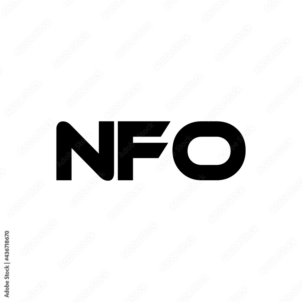 NFO letter logo design with white background in illustrator, vector ...