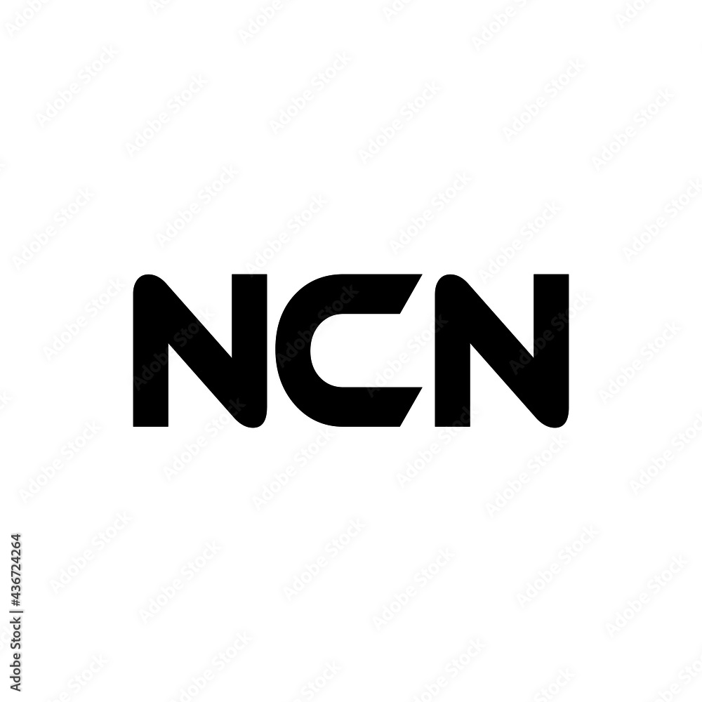 NCN letter logo design with white background in illustrator, vector ...