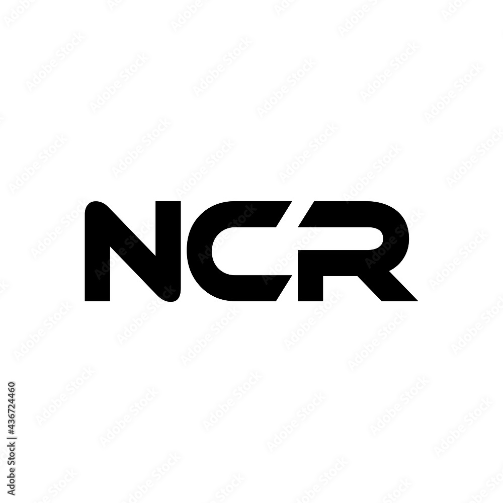 NCR letter logo design with white background in illustrator, vector ...