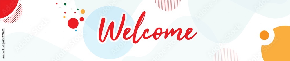 Welcome web banner Stock Vector | Adobe Stock
