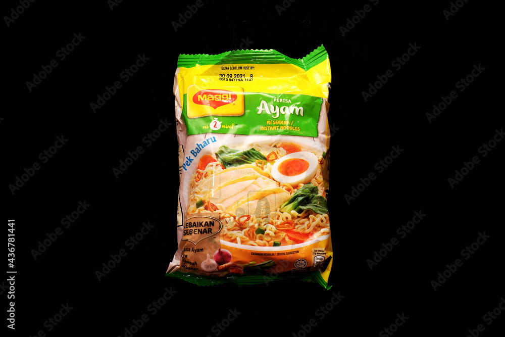 Kuala Lumpur, Malaysia - February 2021: Maggi Chicken flavor sell in ...