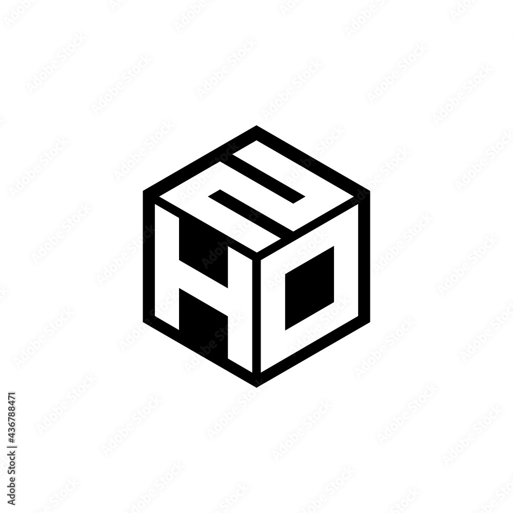 HDN letter logo design with white background in illustrator, vector ...