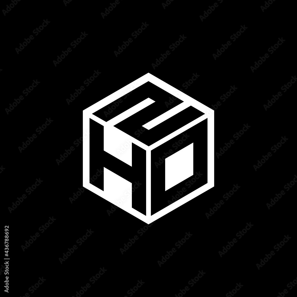 HDZ letter logo design with black background in illustrator, vector ...