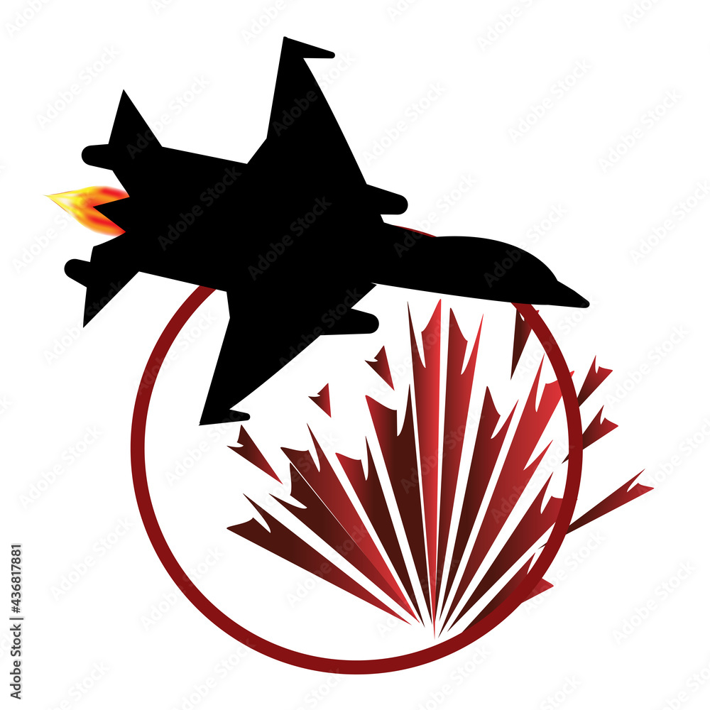 Conflict and war. Threat and fighting icon. Explosion and terrorist ...