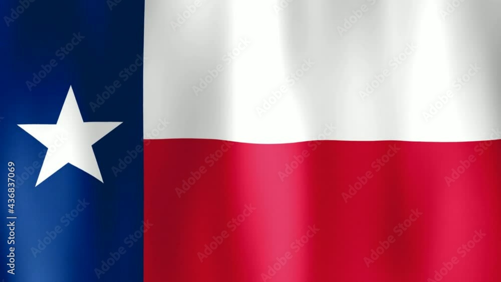 flag of american state of Texas in motion fluttering in light breeze ...
