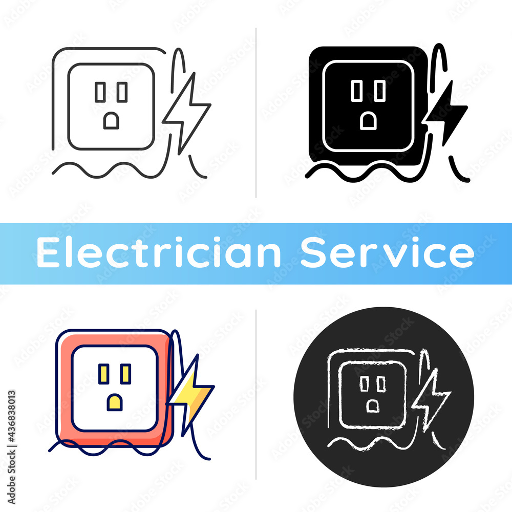 Power surge icon. Brief overvoltage spikes. Unexpected electricity flow ...