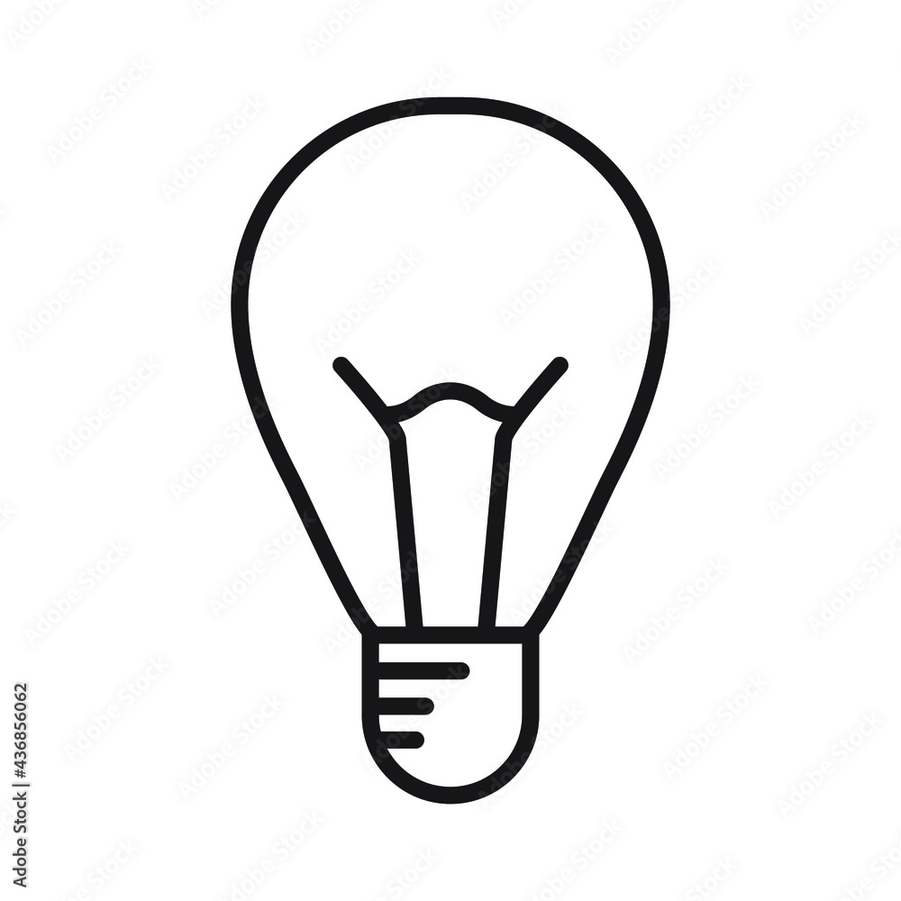 Light Bulb icons. Light Bulb symbol vector elements for infographic web ...